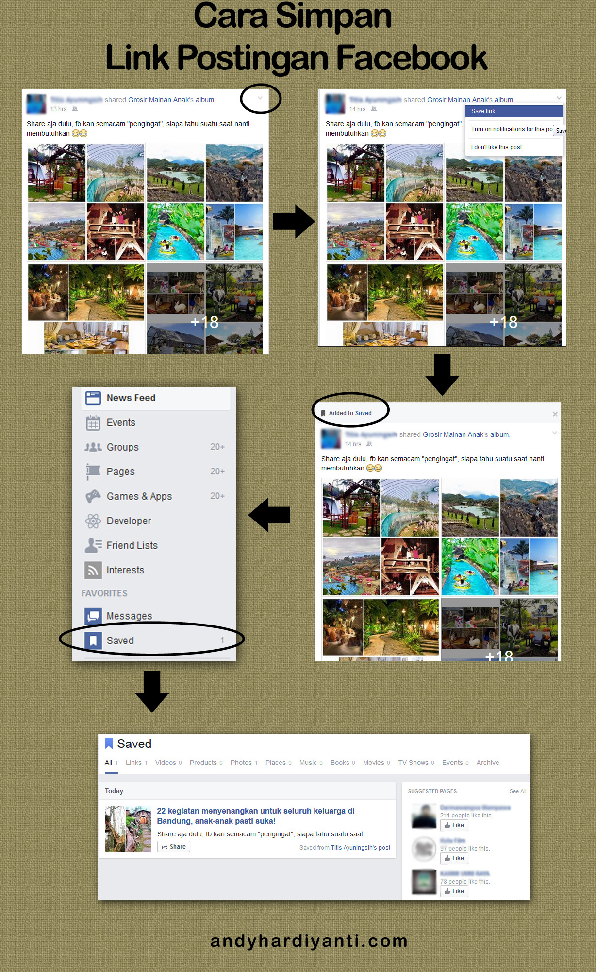 Cara Simpan Link Postingan Facebook – Blognya Andy Hardiyanti